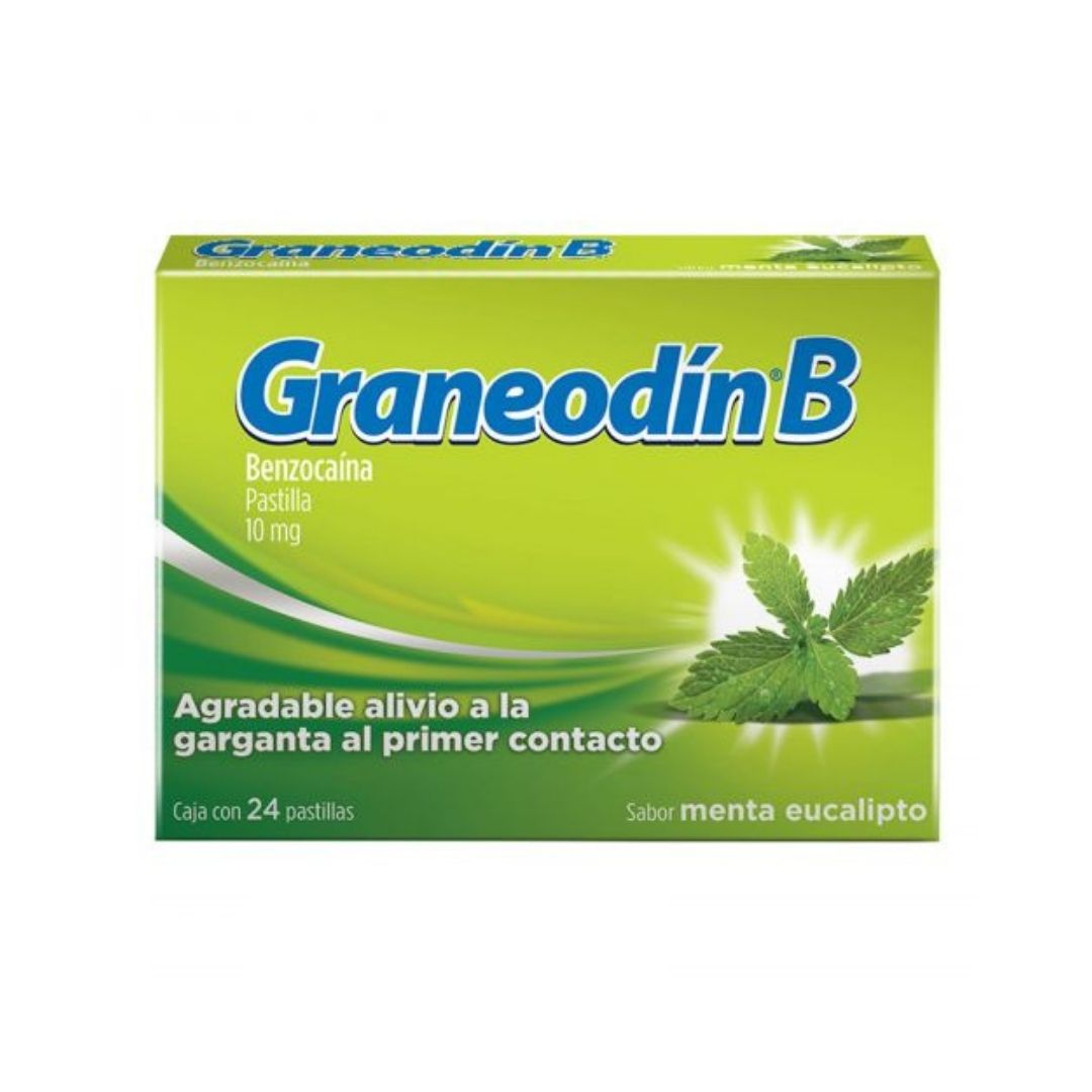 GRANEODÍN B 10 MG MENTA EUCALIPTO 24 PASTILLAS – GRSDeteccion