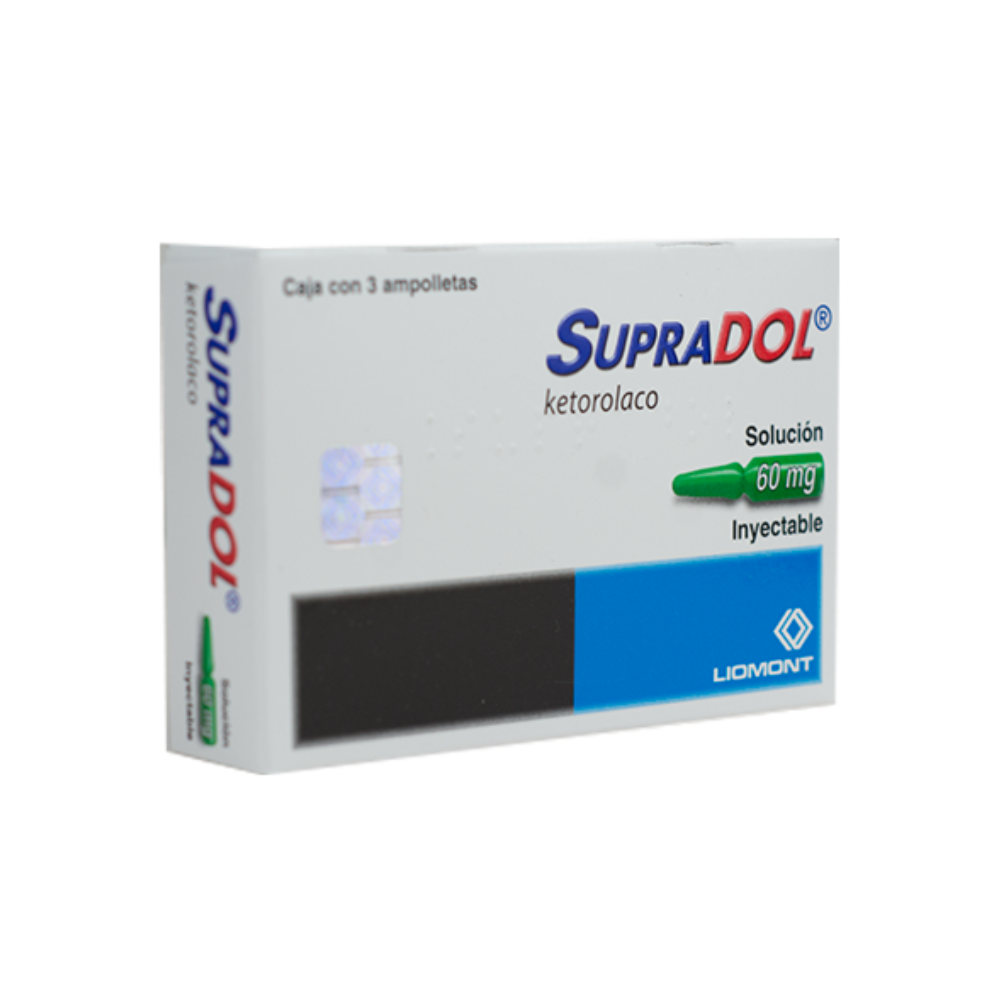 SUPRADOL KETOROLACO 60MG SOL. INY. C/3 AMP. LIOMONT – GRSDeteccion