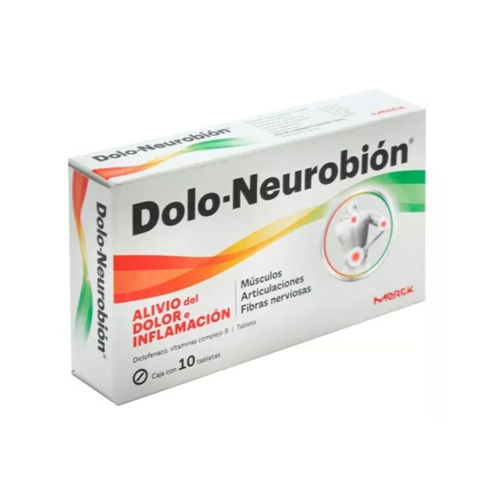 Dolo Neurobión Diclofenaco Sódico 50mg Vitamina B C 10 Tab Merck