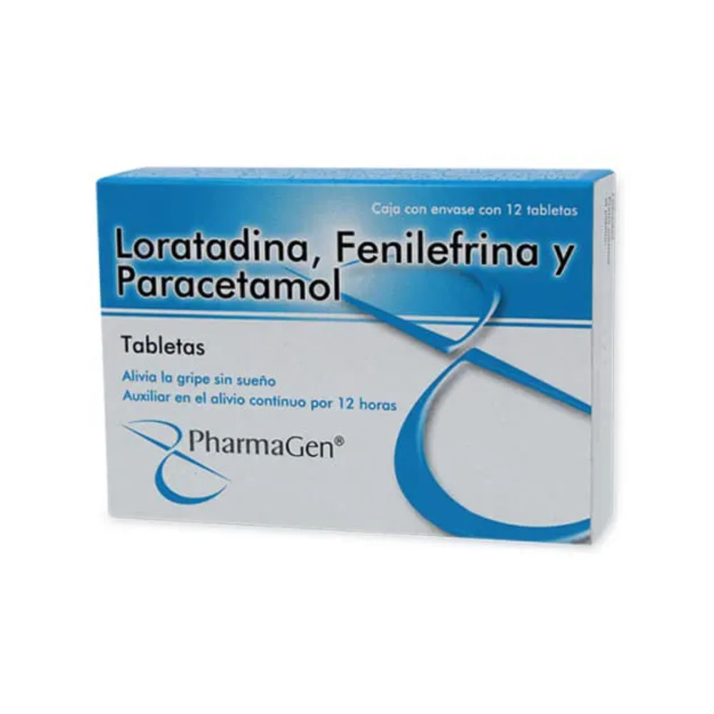 LORATADINA 2.5MG / FENILEFRINA 5MG / PARACETAMOL 500MG C/12 TAB ...