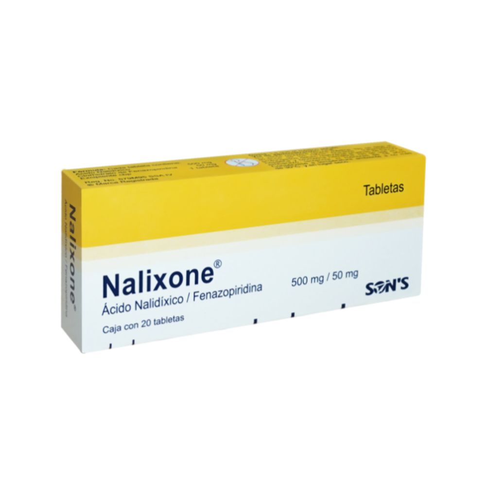 NALIXONE ACIDO NALIDIXICO 500MG / FENAZOPIRIDINA50MG C/20 TAB. – GRSDeteccion